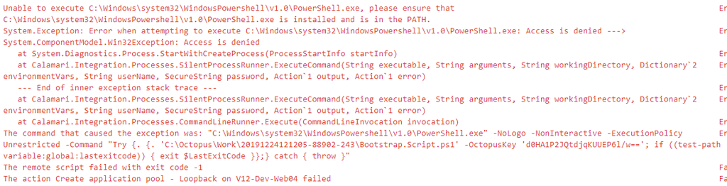 Failed deployments - permission denied error - Octopus Server - Octopus ...