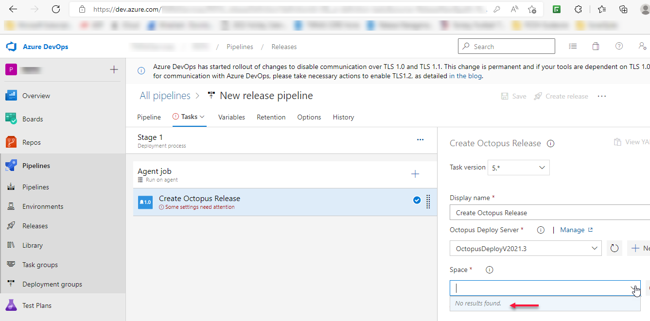 How do I integrate hosted Azure DevOps and on-Premises Octopus Deploy ...